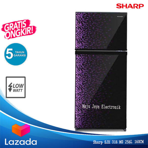 kulkas 2 Pintu Sharp SJ 316 MG GB/GR SHINE Kapasitas Besar 256 L Tinggi ...
