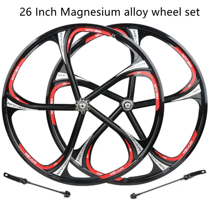 26 Inch Magnesium Alloy MTB Bearing Integrated Wheel Set Rim Hub ...