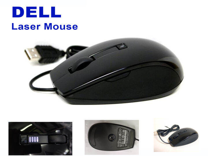 Original Genuine Dell USB Laser Mouse 6 Button with Pointer Speed ...