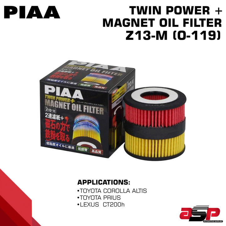 PIAA Twin Power + Magnet Oil Filter Z13-M (Cross Ref VIC 0-119) | Lazada PH