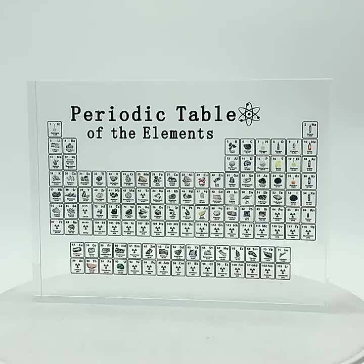 Jadual berkala kimia dengan elemen 85-bit paparan akrilik rumah hiasan ...