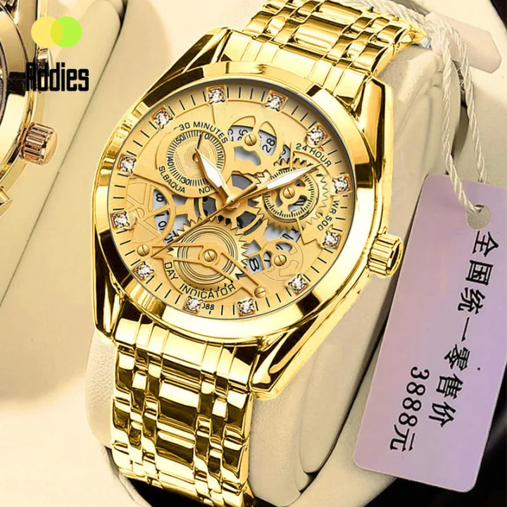 Addies （No Need To Change Batteries） Hollow Watch for Men Original ...