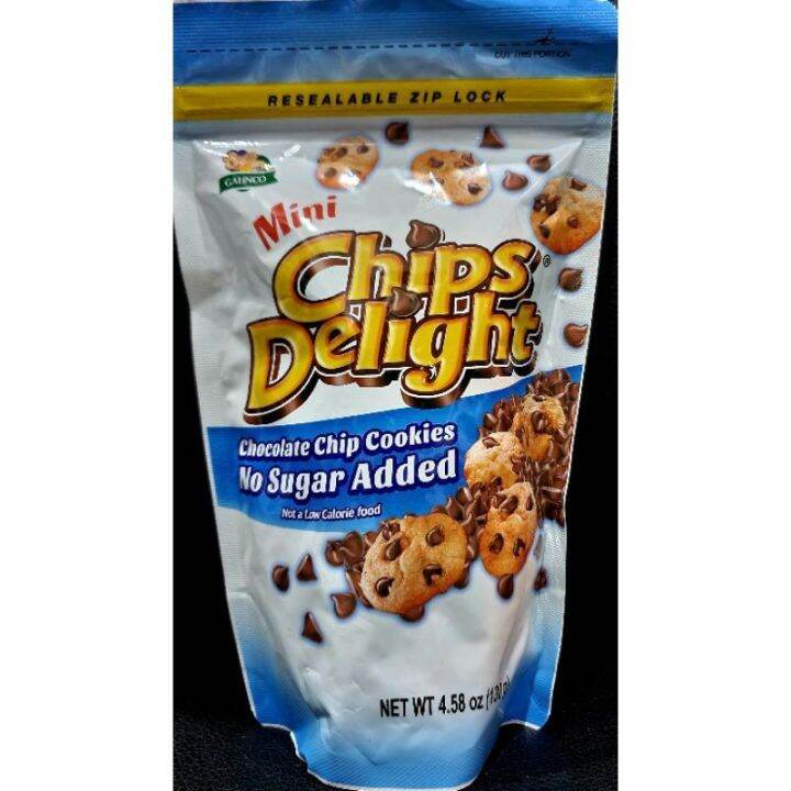 CHIPS DELIGHT NO SUGAR MINI CHOCOLATE CHIP COOKIES 130g | Lazada PH