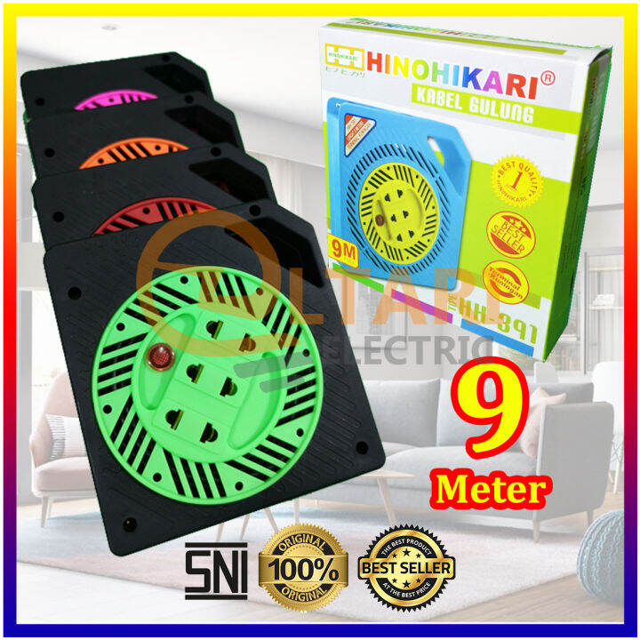 COLOKAN ROLL KABEL 9 METER STOP KONTAK TERMINAL ROL BOX KABEL ...