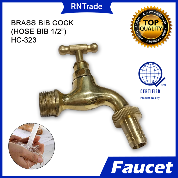 Exterior Faucet Faucet Bibb Wall Mounted Tap 1/2 inches HC-323 Brass ...