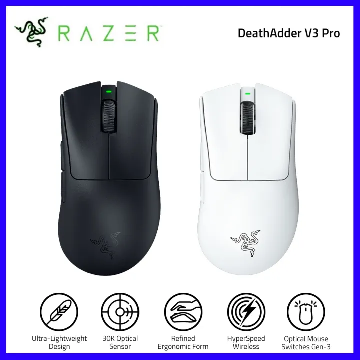 Original Razer DeathAdder V3 Pro Ultra-lightweight Wireless Ergonomic ...