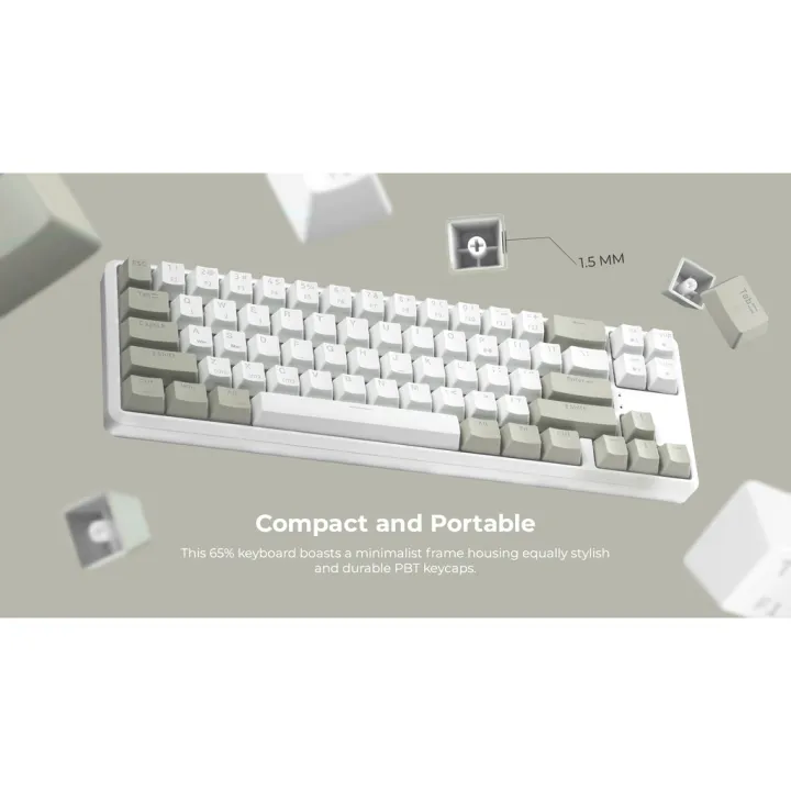 RAKK Pluma 68 Keys RGB Wireless Bluetooth 5.0 Mechanical Gaming ...