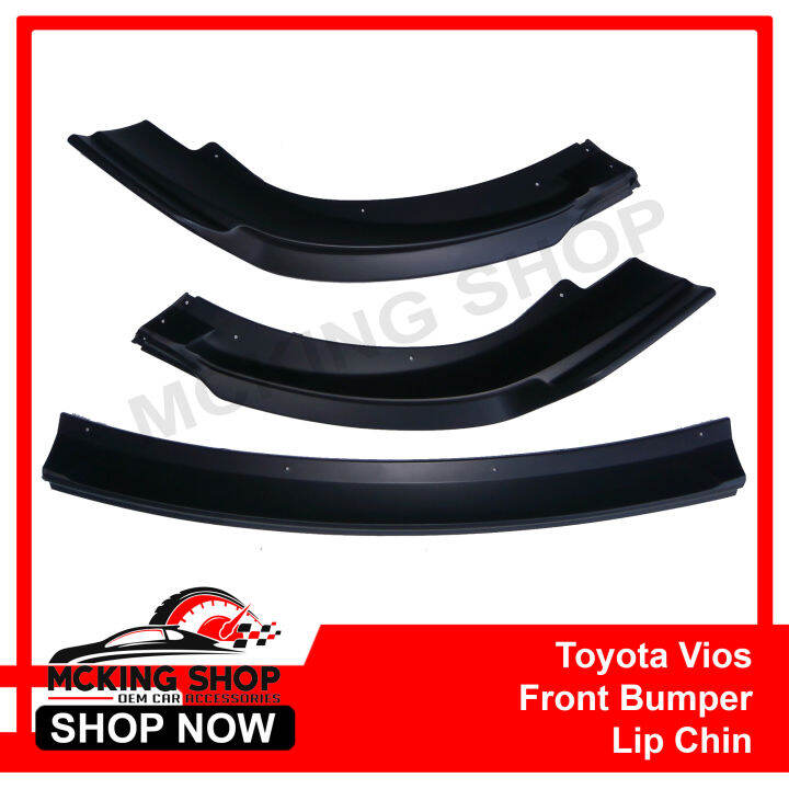 Toyota Vios 2018-2020 GEN 4 Front Bumper Lip Chin (Black) | Lazada PH