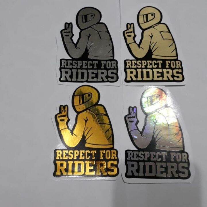 Respect for Riders Sticker Decal in Silver, Gold & Hologram | Lazada PH