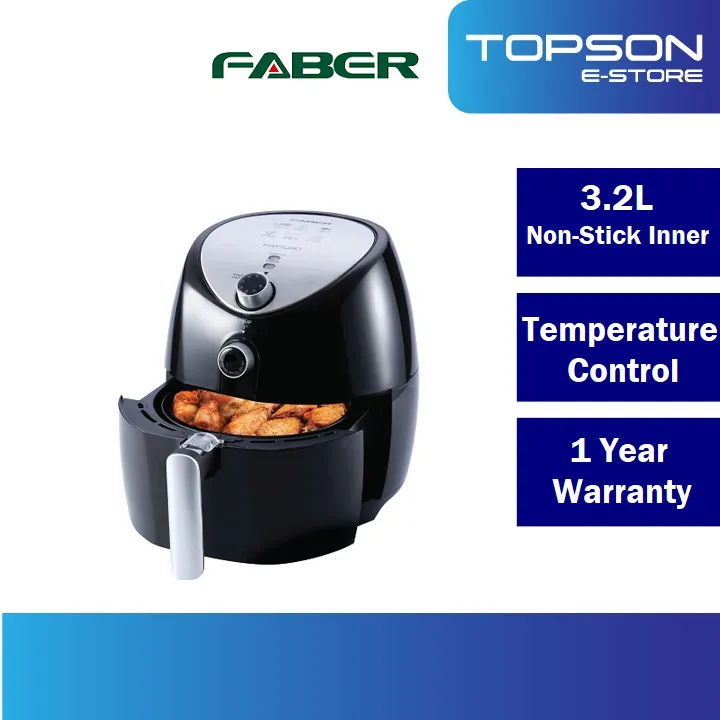 Faber FAF1180 3.2L Electric Air Fryer Non Stick Pot with Timer FRITTURO ...