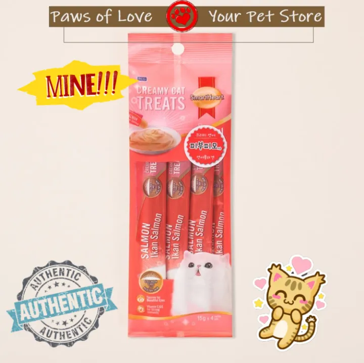 Smart Heart Creamy Cat Treats Salmon 15g x 4ea | Lazada PH