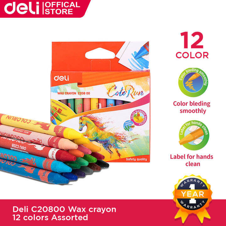 Deli Crayons 24s 18s 12 Colors Drawing Arts High Quality School ...