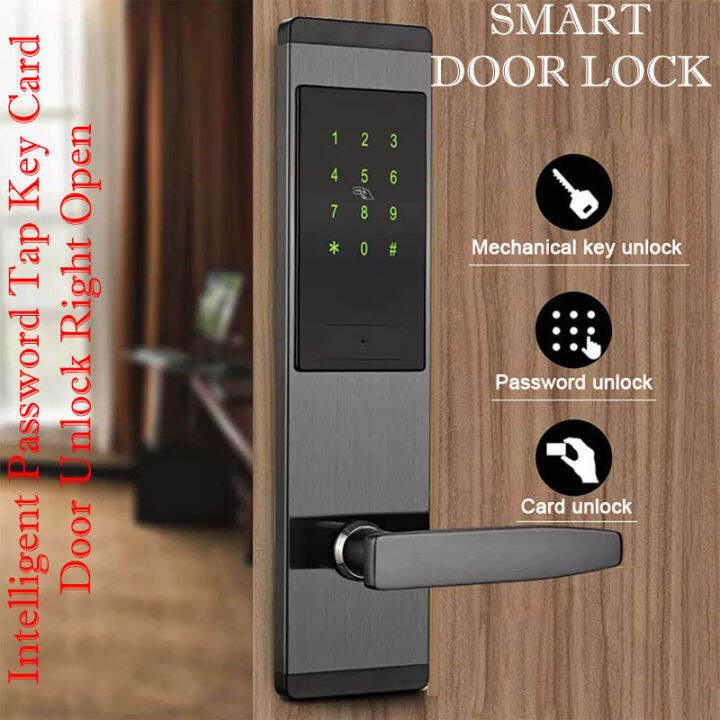 Intelligent Password Tap Key Card Door Unlock Right Open Tapping Kartu ...