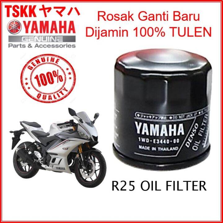 YAMAHA R25 100% Original Oil Filter Penapis Minyak R25 1WD-E3440-10 ...