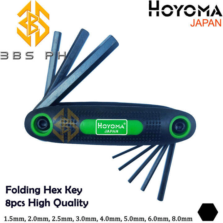 Hoyoma Japan Folding Hex Key 8pcs Set I 3bs | Lazada PH