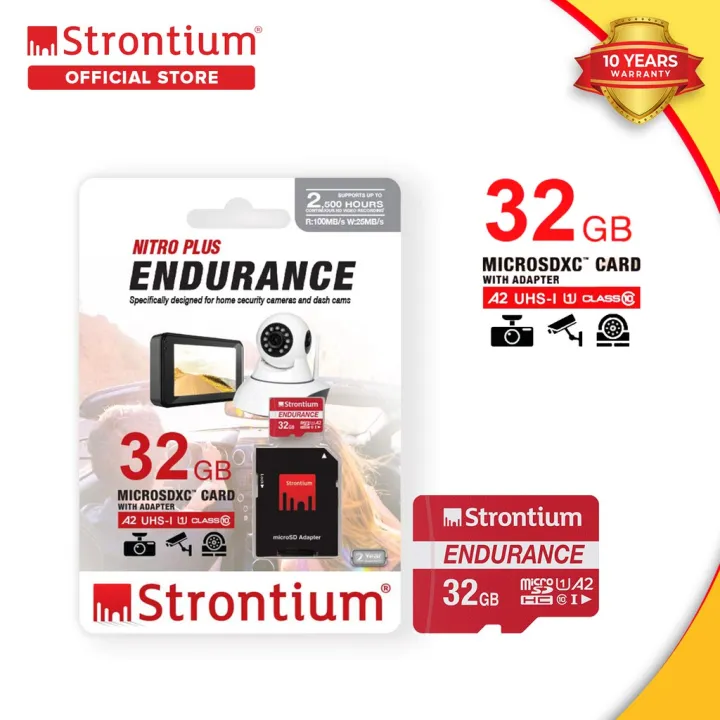 《HOT SALE》Strontium Nitro Plus Endurance SRP32GTFU1ES 32GB A2 100MB/s ...