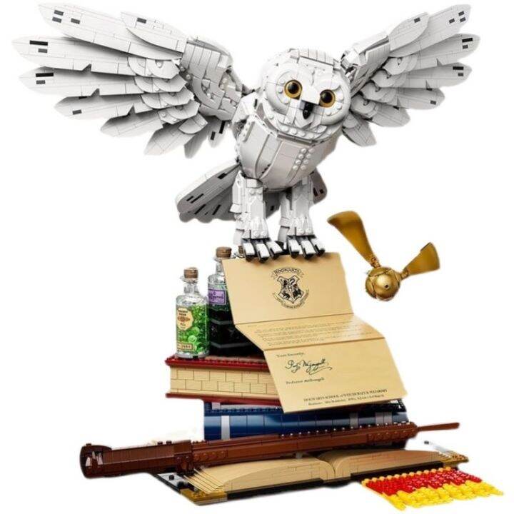 HJFGF Compatible with LEGO Hedwig Owl Harry Potter Hogwarts adult ...