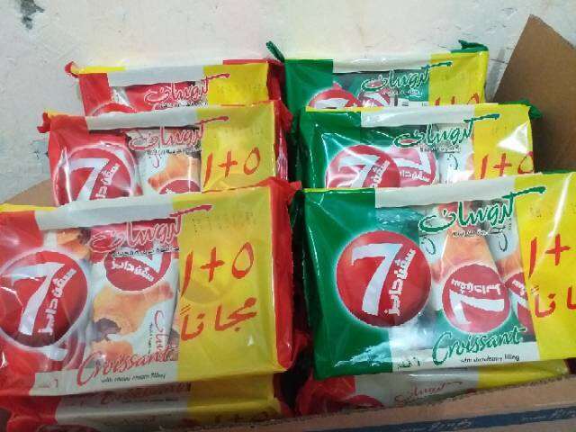Roti 7Days Croissant Rasa Coklat Dan Strawberry Original Import Arab ...