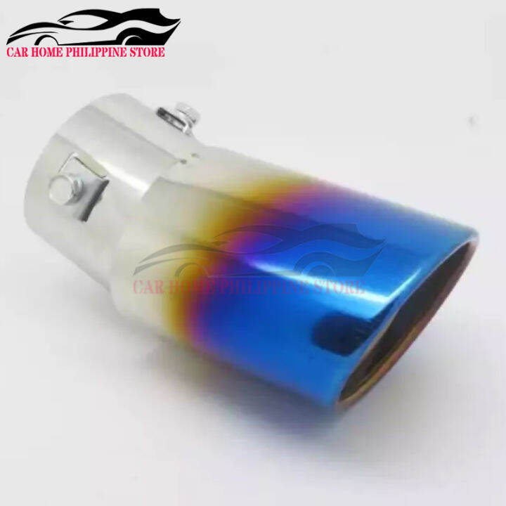 Universal Auto Tail Muffler Tube Tailpipe Car Curved Exhaust Muffler ...