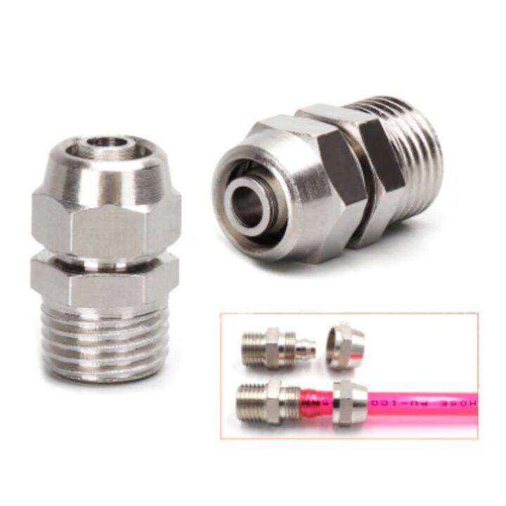Pressurized Male Thread Straight Quick Screw Pipe Connector for PU Hose ...