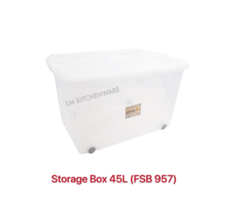 ICONIC STORAGE BOX WITH WHEELS/ TRANSPARENT PLASTIC STORAGE BOX FELTON ...