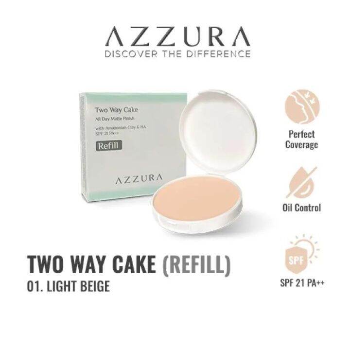 Refill AZZURA Two Way Cake 12g | Bedak Wajah BY NATURNIC | Lazada Indonesia