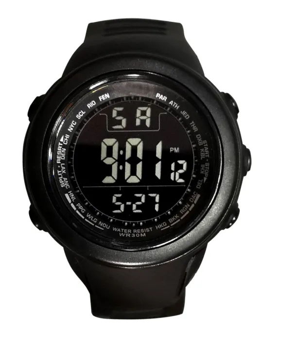 Techno Active 511 Digital Sport Watch Black | Lazada PH