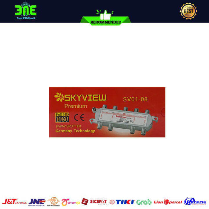 Skyview Splitter 8 Way SV01-08 5-2400 Mhz Untuk Parabola Antena TV UHF ...
