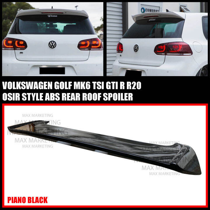 VOLKSWAGEN GOLF MK6 GTI R R20 OSIR STYLE ABS REAR ROOF SPOILER ABS ...