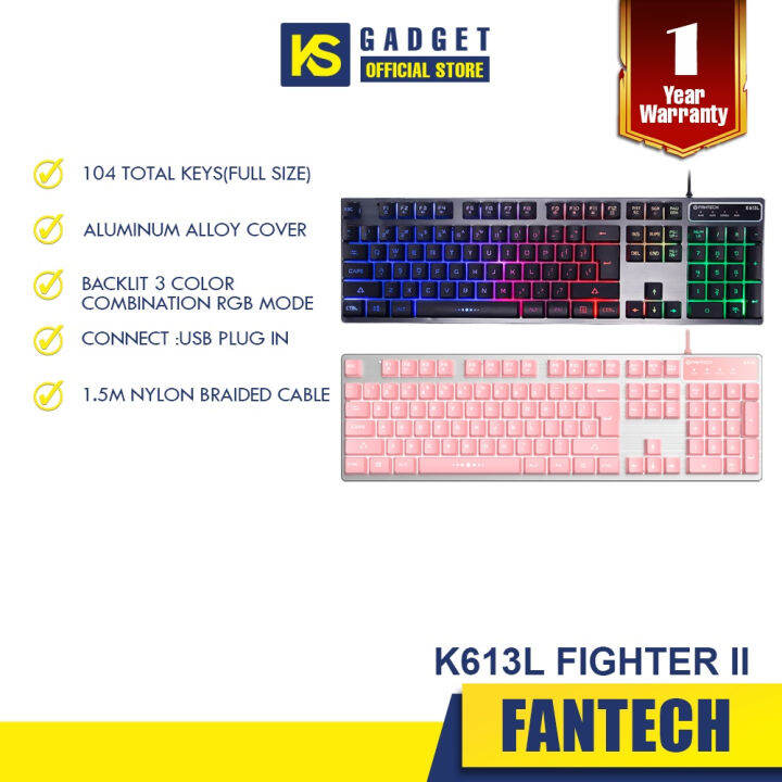 Fantech Professional USB Gaming Backlit Keyboard 104-Key Wire K613L ...