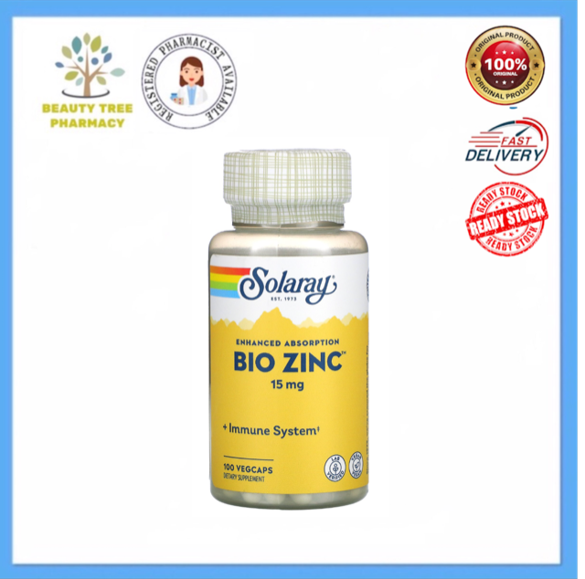 Solaray Bio Zinc 15mg 100 VegCaps | Lazada