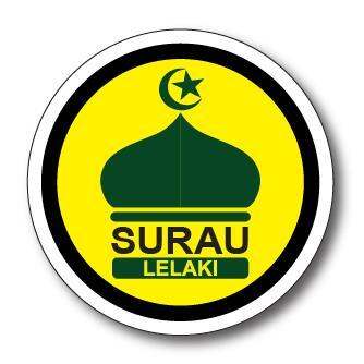 SURAU LELAKI ACRYLIC SIGN BOARD 100MM DIAMETER, WE ACCEPT CUSTOM-MADE ...