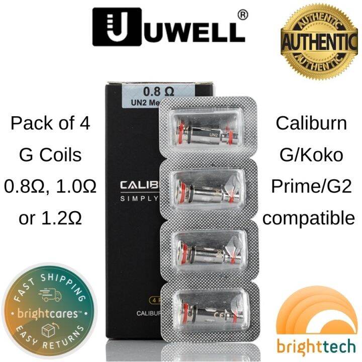 UWELL Caliburn G/G2/GK2/Koko Prime G Coil 0.8ohm 1.0ohm or 1.2ohm Occ ...
