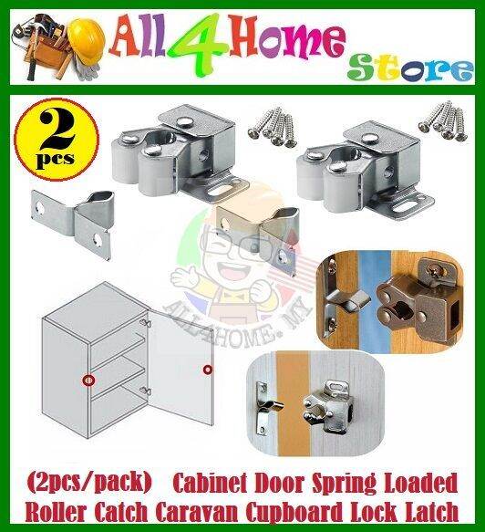 (2pcs/pack) Double Roller Catch Cupboard Cabinet Door Caravan Latch ...