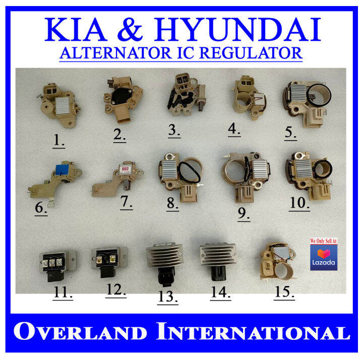 ALTERNATOR IC REGULATOR (Sold By Piece) Assorted for Hyundai and Kia ...