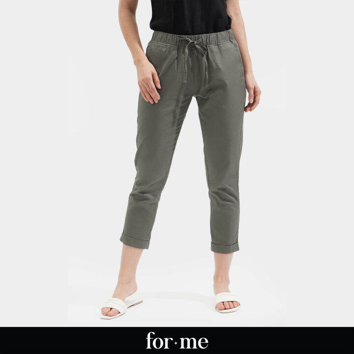 ForMe Closet Staples Mid Waist Cropped Trousers Pants for Women With ...