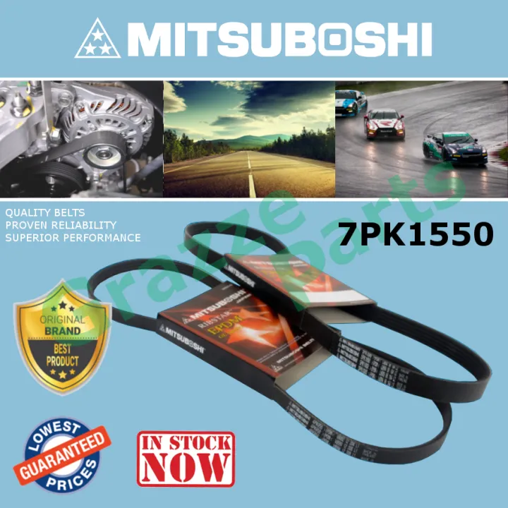 Mitsuboshi Ribstar Rib Serpentine Fan Belt 7PK1550 for Toyota Estima ...