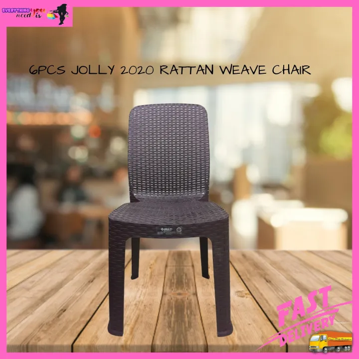 6 PCS JOLLY PLASTIC RATTAN CHAIR / RATTAN CHAIR / SET OF RATTAN CHAIR ...