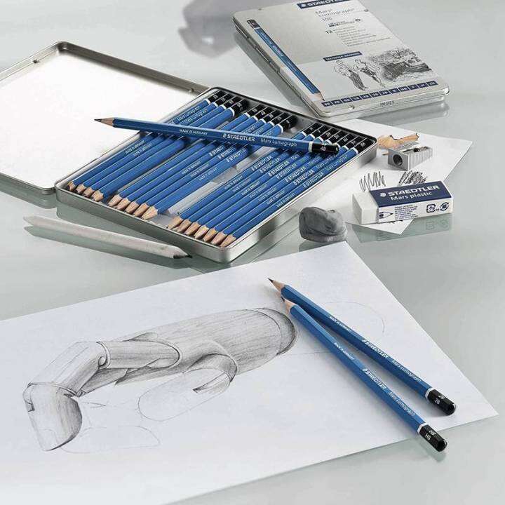 Staedtler Mars Lumograph Pencil Drawing Sketching Pensel Lukis 8B Pencil | Lazada