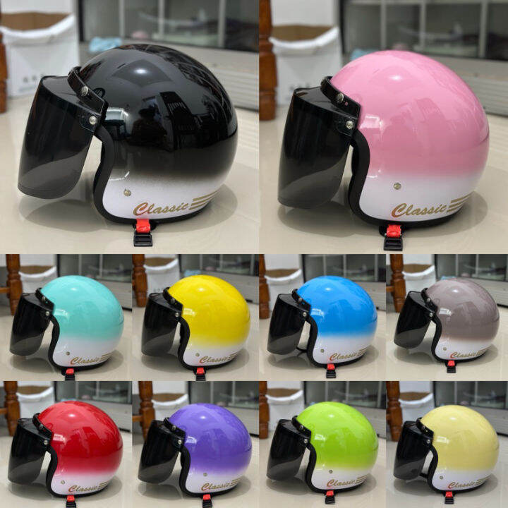 Helm Bogo Classic 2 Warna Gradasi Gloss Kaca Datar Trend Terbaru Wanita | Lazada Indonesia