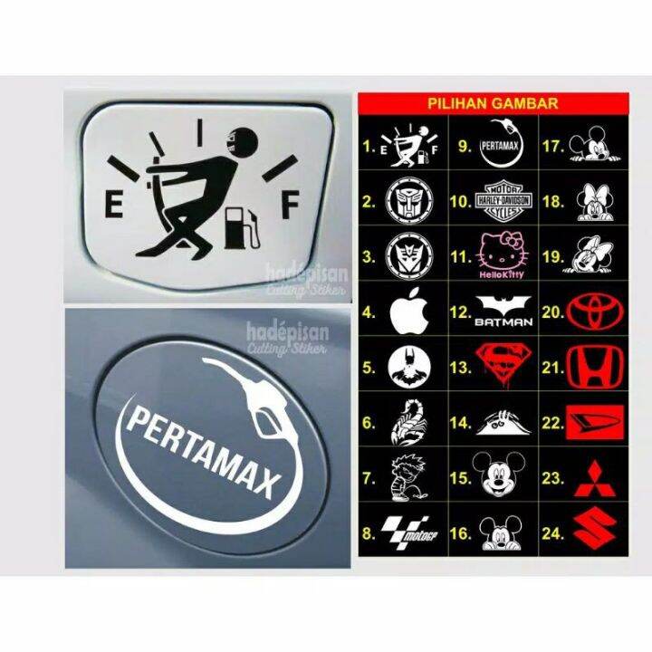 Stiker Mobil Cutting Sticker Tutup Tangki Bensin Mobil | Lazada Indonesia