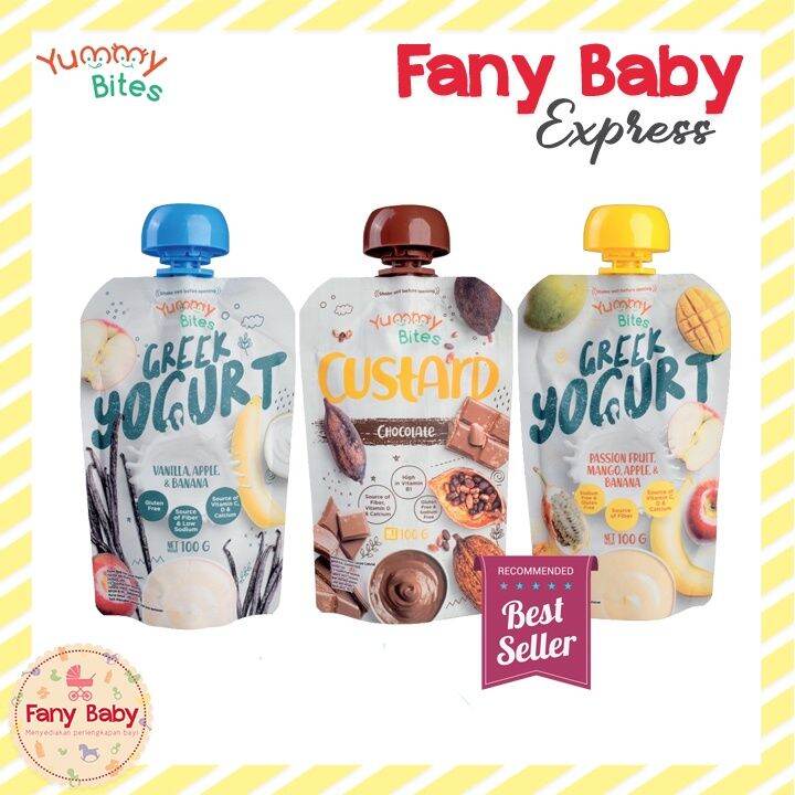 YUMMY BITES GREEK YOGURT & CUSTARD 100GR | Lazada Indonesia