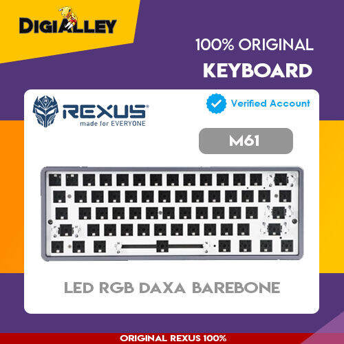 Rexus Keyboard M61 DAXA Barebone Gaming Mechanical LED RGB Original | Lazada Indonesia