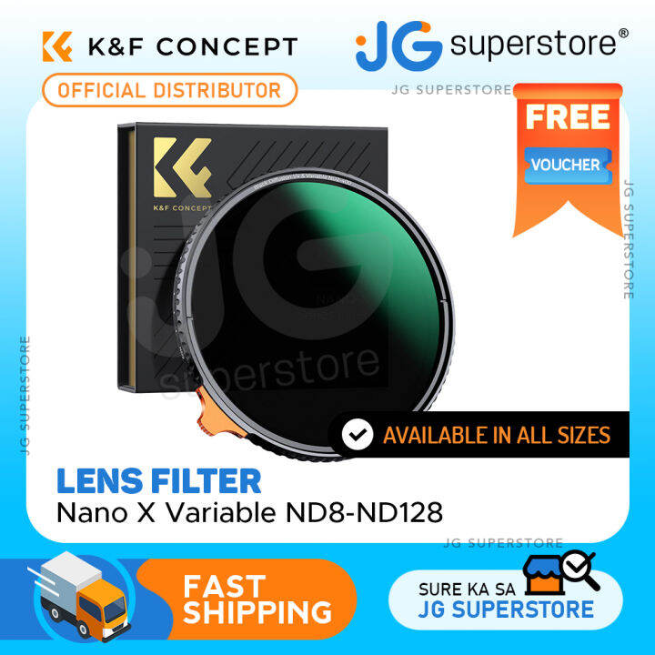 K&F Concept Nano-X Black Mist Series 1/4 ND8 to ND128 Variable Lens Filter with ND Neutral ...