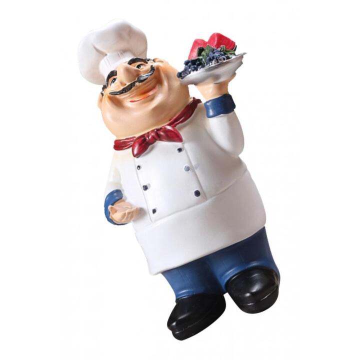 Flameer เรซิ่นเชฟตกแต่งห้องครัวตารางกลางหุ่นบ้านของสะสม | Lazada.co.th