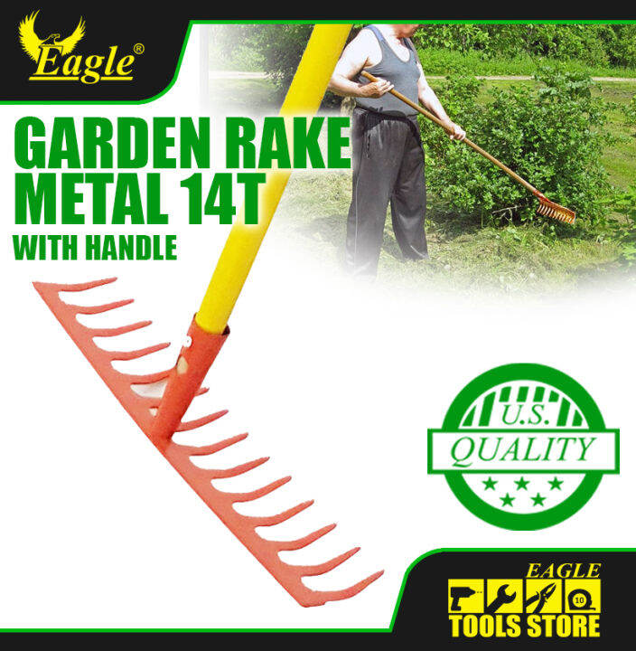 Garden Rake Metal 14T Eagle Professional Tools | Lazada PH