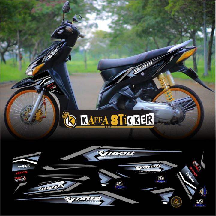 STICKER NGO STRIPING MOTOR VARIASI VARIO 110 CW-VARIO KARBU VARIASI ...
