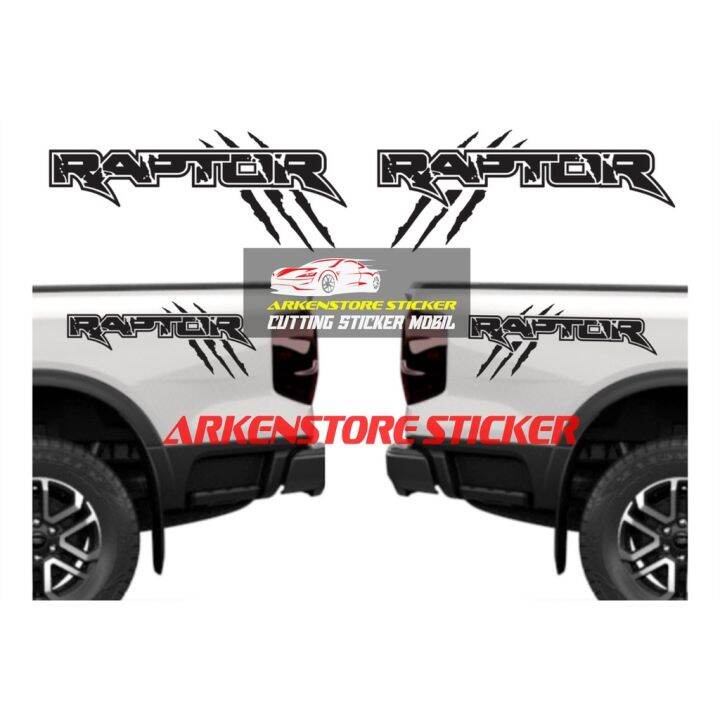 cutting sticker mobil raptor cutting sticker bak body samping mobil ...
