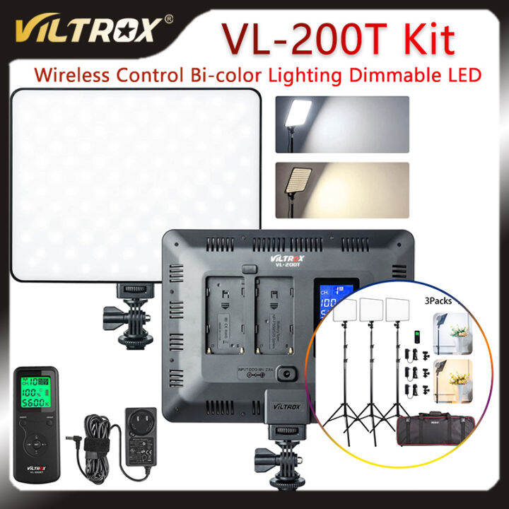 VILTROX VL-200T Ultra Thin Bi-Color Dimmable LED Video Light Panel ...