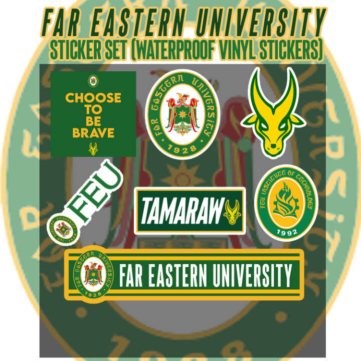FAR EASTERN UNIVERSITY FEU VINYL STICKER (WATERPROOF AND SCRATCH PROOF ...